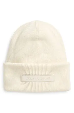 Canada Goose Tonal Emblem Beanie - Cottongrass
