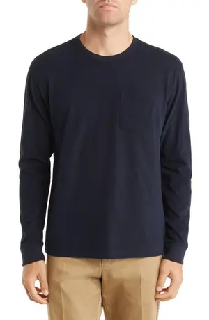 Vince Long Sleeve Sueded Jersey Top Coastal