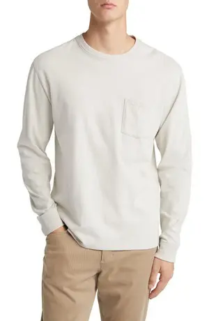 Vince Long Sleeve Sueded Jersey Top Stone Beach