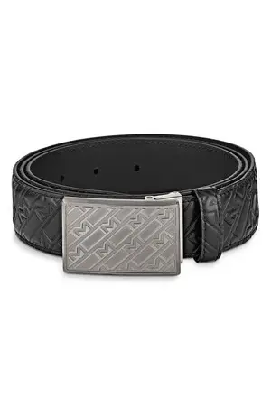 Montblanc Logo Buckle Leather Belt