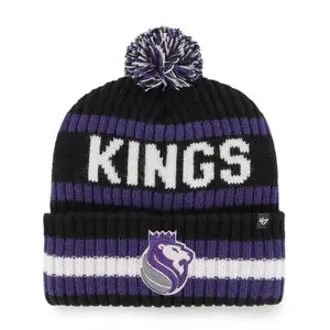 '47 Sacramento Kings Bering Cuffed Knit Hat With Pom - Black