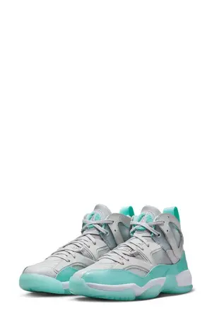 Nike Jumpman Two Trey Basketball Sneaker Neutral Grey/ Aqua/ White