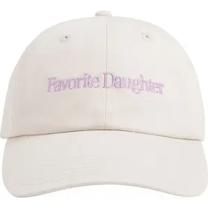 FAVORITE DAUGHTER Favorite Daughter Classic Logo Baseball Cap Khaki Lavender