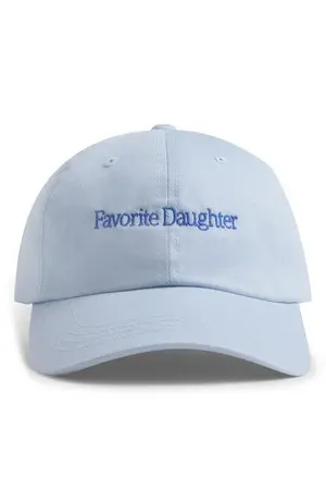 FAVORITE DAUGHTER Favorite Daughter Classic Logo Baseball Cap Light Blue