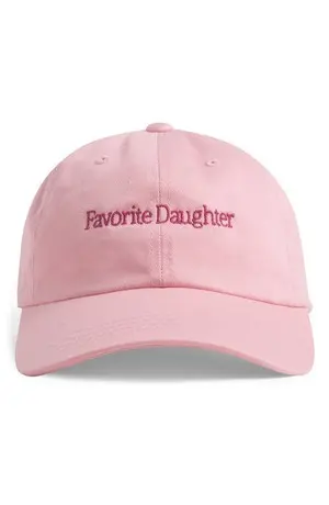 FAVORITE DAUGHTER Favorite Daughter Classic Logo Baseball Cap Light Pink