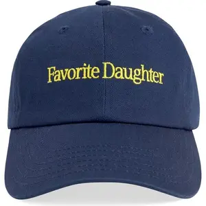 FAVORITE DAUGHTER Favorite Daughter Classic Logo Baseball Cap Navy/yellow