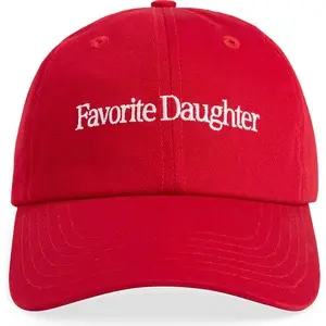 FAVORITE DAUGHTER Classic Logo Baseball Cap - Red/white