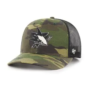 '47 Black San Jose Sharks Trucker Snapback Hat - Camo