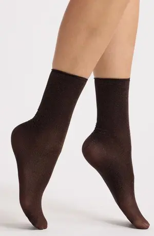 Oroblu Diamonds Crew Socks - Bronze