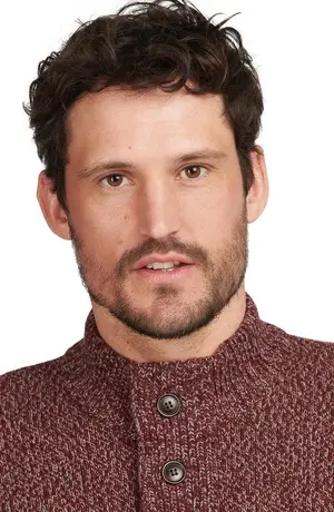 Barbour Sid Half Zip Sweater - Crimson Marl