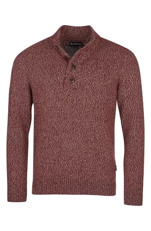 Barbour Sid Half Zip Sweater - Crimson Marl