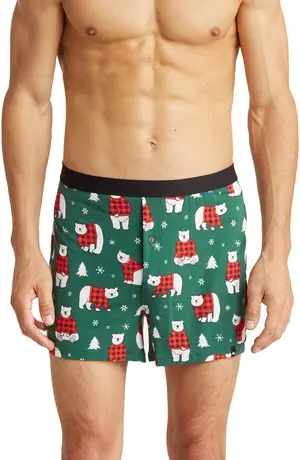 MEUNDIES Knit Boxers Cozy Bears