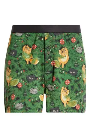 MEUNDIES Knit Boxers - Meowy Christmas