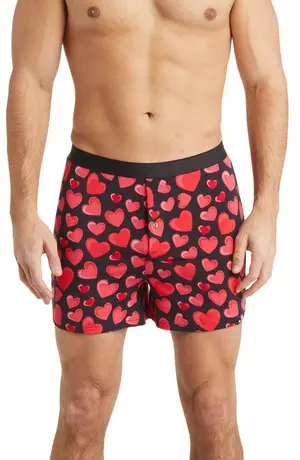 MEUNDIES Knit Boxers Racing Hearts