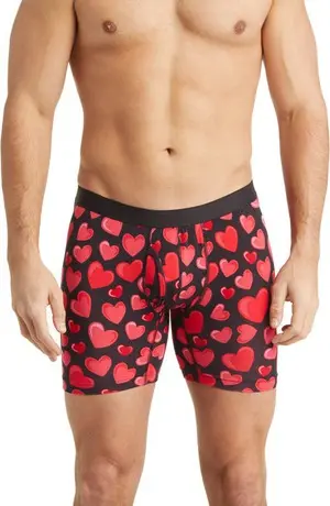 MEUNDIES Stretch Boxer Briefs Racing Hearts