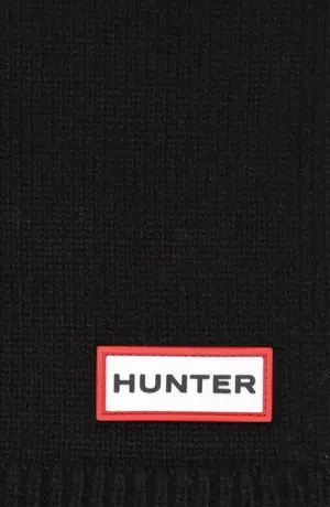 Hunter Play Essential Recycled Polyester Blend Scarf - Black