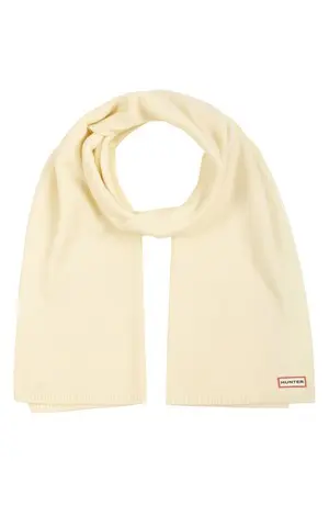 Hunter Play Essential Recycled Polyester Blend Scarf Hunter White