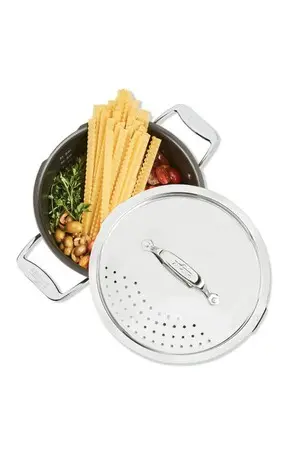 ALL-CLAD Simply Strain 6-quart Hard Anodized Nonstick Pot