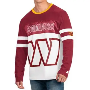 STARTER White Washington Commanders Halftime Long Sleeve T-shirt - Burgundy