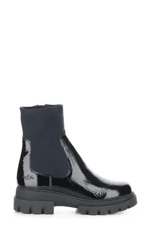 BOS. & CO. Five Waterproof Chelsea Boot - Black Patent/trico