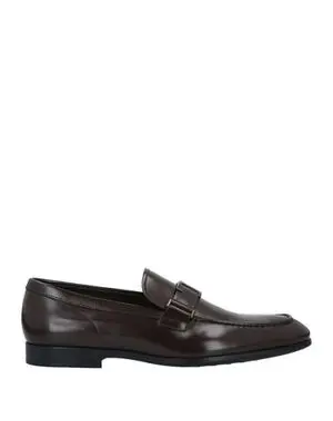 TOD'S Man Loafers Black Size 10 Soft Leather Brown