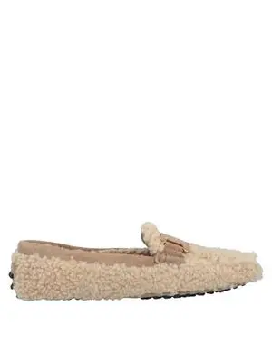 TOD'S Loafers In Shearling Beige