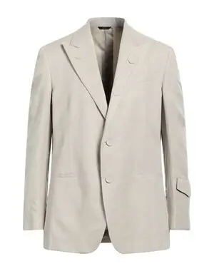 Fendi Man Blazer Lead Size 40 Linen, Lyocell, Cotton Beige