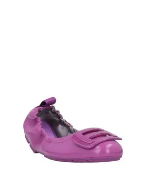 Hogan Ballet Flats In Soft Leather - Purple