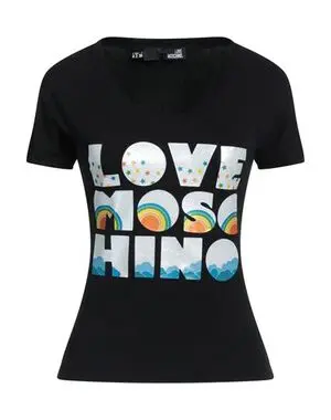 Moschino LOVE MOSCHINO Logo-Print T-Shirt Black