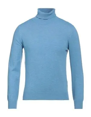 GRAN SASSO Turtleneck Knit Top Pastel Blue