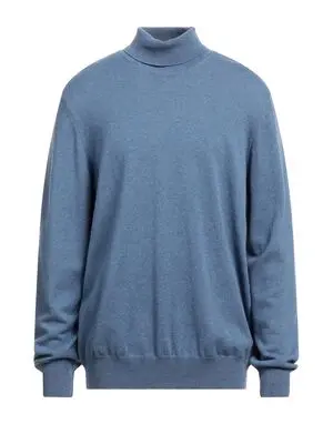 GRAN SASSO Turtleneck Knit Top Sky Blue