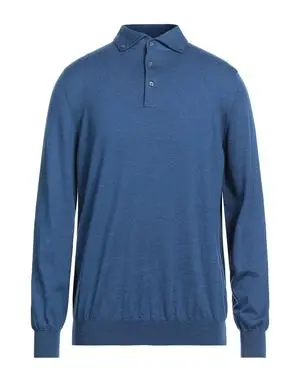 GRAN SASSO Man Sweater Navy Size 50 Virgin Wool Dark Blue