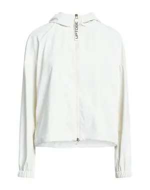 UP TO BE Solid Color Windbreaker Ivory
