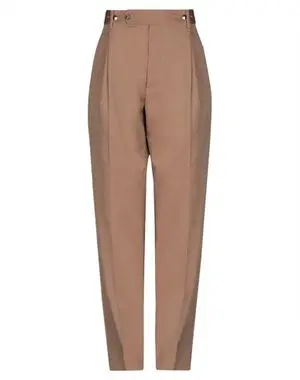 GRIFONI Tapered Virgin Wool-cotton Blend Trousers - Beige