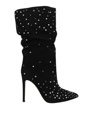 Paris Texas Leather Boots With Appliqués And Crystals