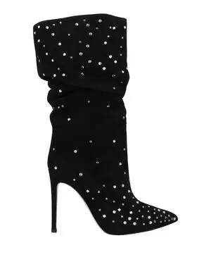 Paris Texas Leather Boots With Appliqués And Crystals