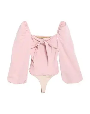JIJIL Bodysuit With Bow Detail - Pink