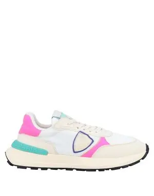 Philippe Model Sneakers In Soft Leather And Textile Fibers - Ivory