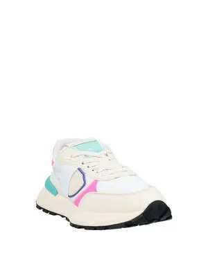 Philippe Model Sneakers In Soft Leather And Textile Fibers - Ivory