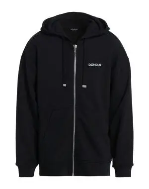 DONDUP Cotton French Terry Logo Hoodie - Black