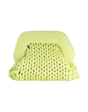 THEMOIRE THEMOIRÈ Textile Fiber Clutch Acid Green