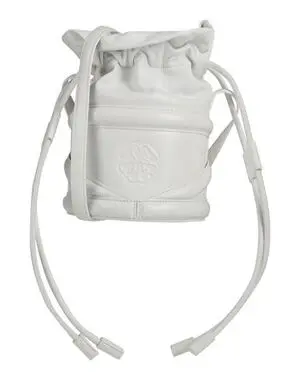Alexander McQueen Leather Bucket Bag White