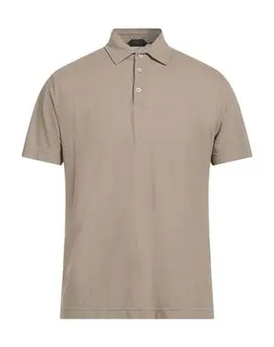 ZANONE Man Polo Shirt Blue Size 38 Cotton Beige