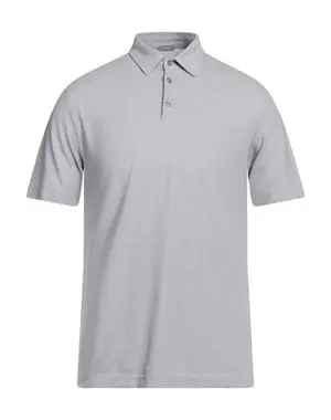 ZANONE Man Polo Shirt Blue Size 38 Cotton Light Grey