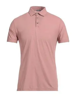 ZANONE Man Polo Shirt Blue Size 38 Cotton Pink