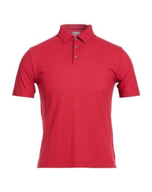 ZANONE Man Polo Shirt Blue Size 38 Cotton Red
