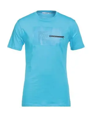 TAKESHY KUROSAWA Man T-shirt White Size Xl Cotton Turquoise