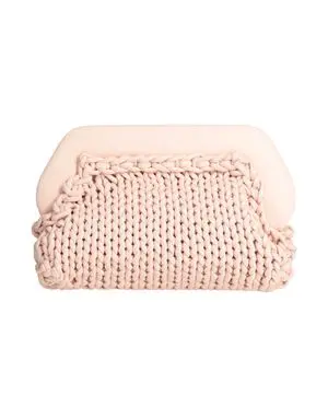 THEMOIRE Textile Fiber Clutch Light Pink