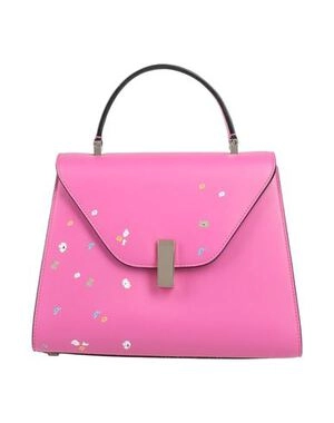 VALEXTRA Calfskin Flap Bag With Print - Fuchsia