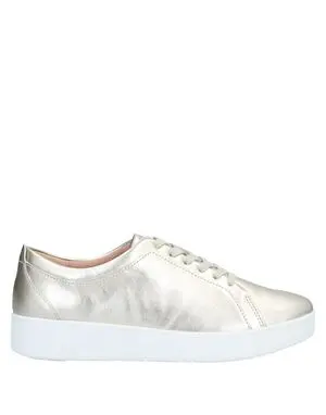 Fitflop Laminated Leather Sneakers - Platinum